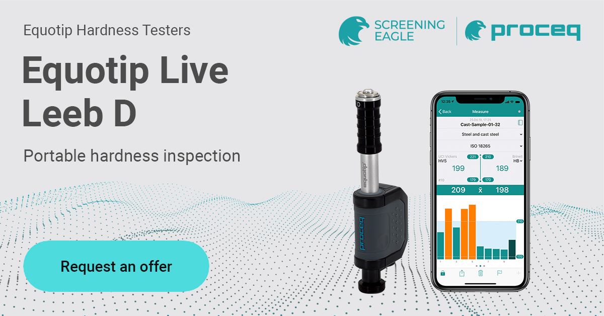 Portable Metal Hardness Tester - Equotip Live Leeb D
