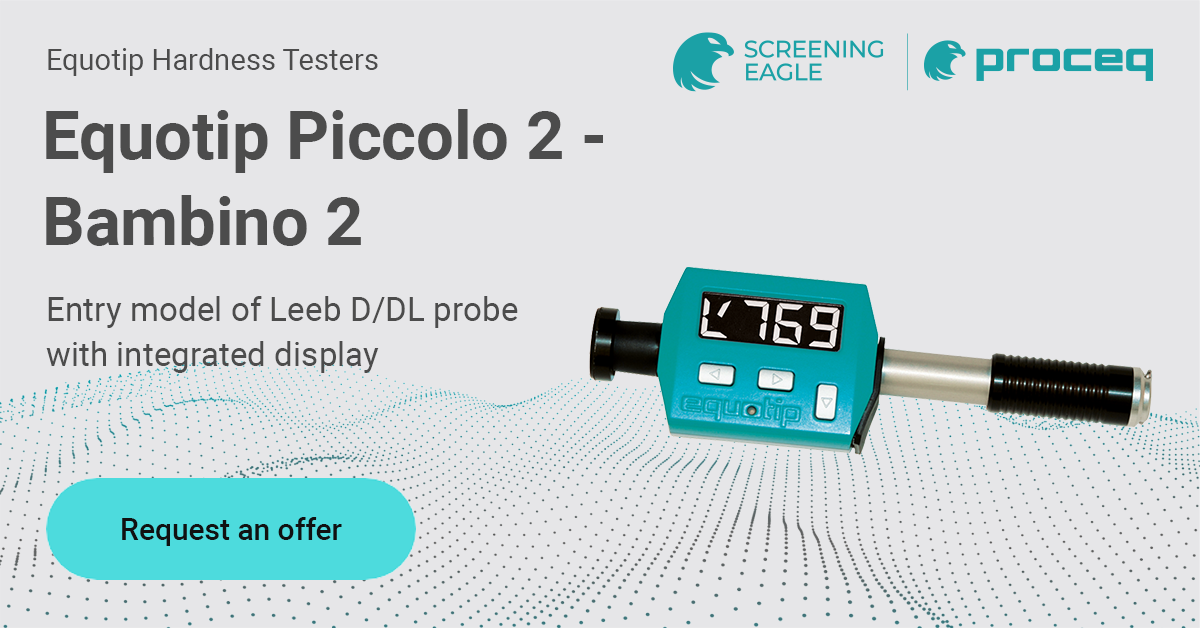 Fully integrated and handy Leeb hardness tester - Equotip Bambino 2